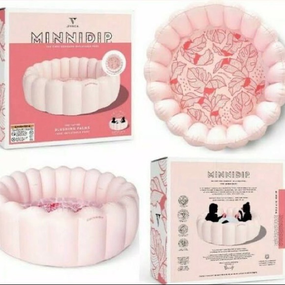 Minnidip | Other | New Minnidip Blushing Palms Inflatable Pool | Poshmark
